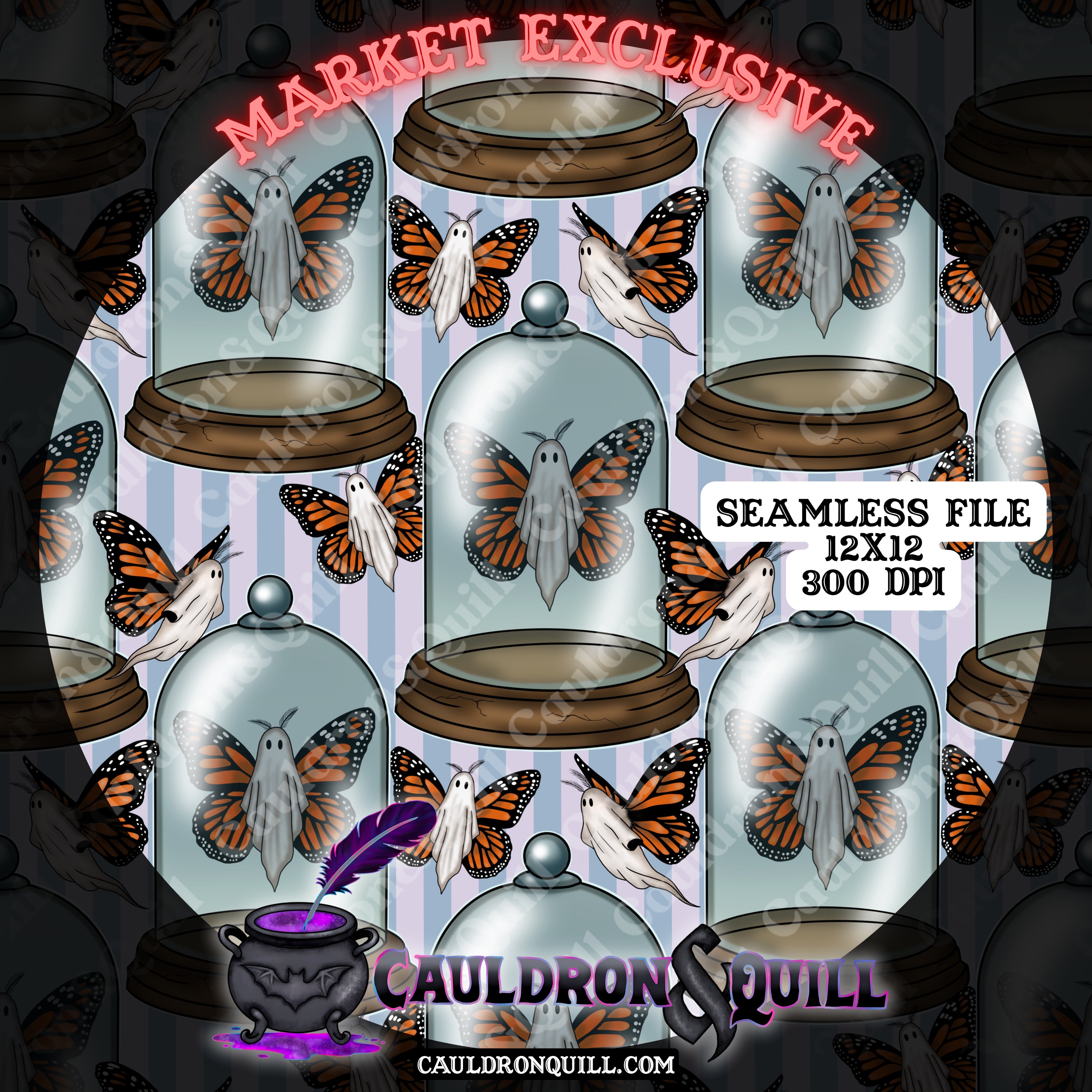 Ghost Domes-Monarch Butterfly – Cauldron & Quill